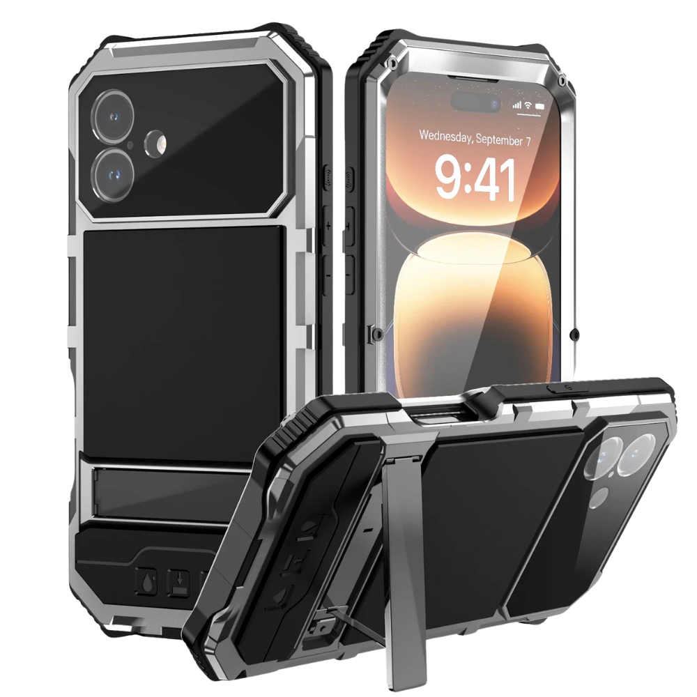 Nexilis Heavy Duty Shockproof Case For iPhone Series 15-17, Aluminum ...