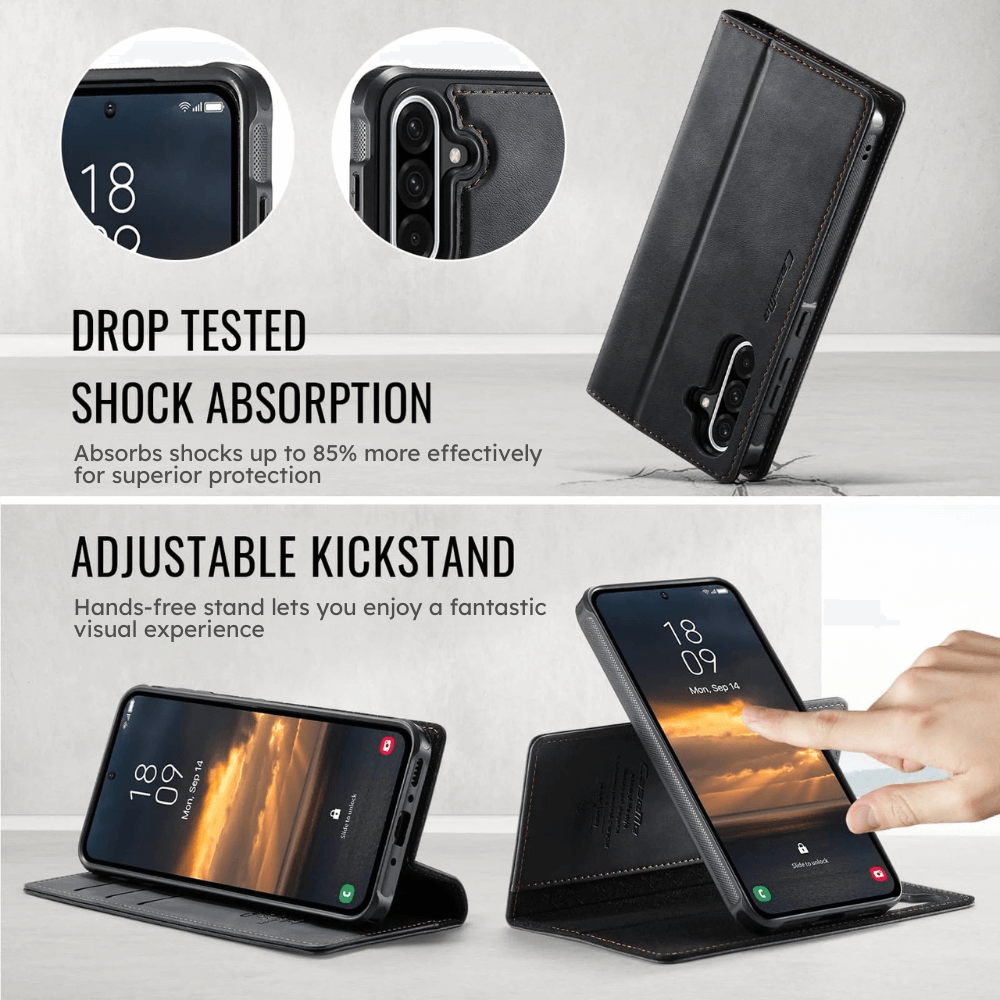 Samsung Phone Cases | Quin Leather Flip Wallet Case | For Galaxy A ...